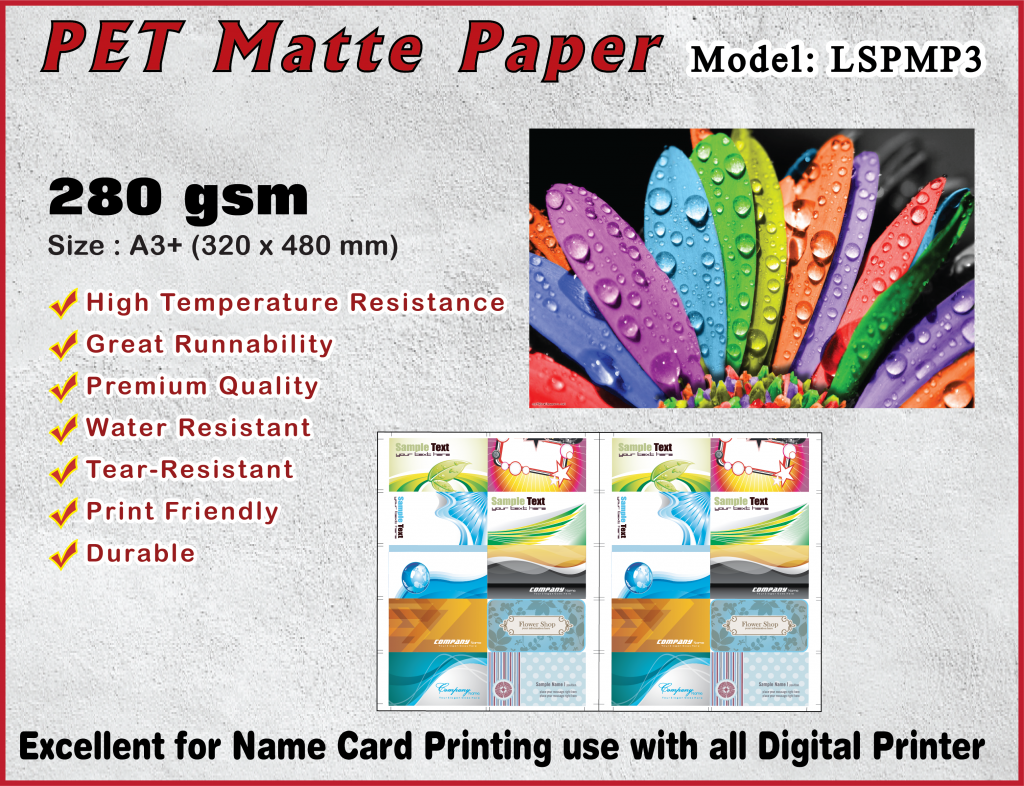 PET Matte Digital Paper – CF Card Machine Trading Sdn Bhd